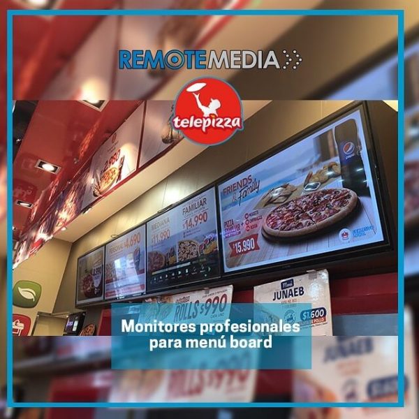 Menú Board y Cartelería Digital LG en Telepizza - Remote Media ...